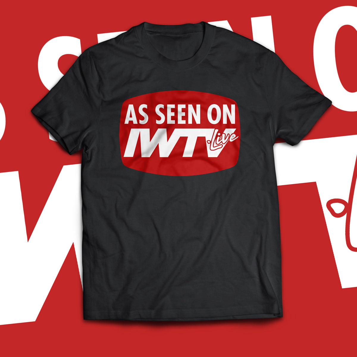"As Seen on IWTV" Red & White Logo Soft T-Shirt – Independent Wrestling ...